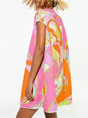 Emilio Pucci Orchidee Print Cotton Terry Dress