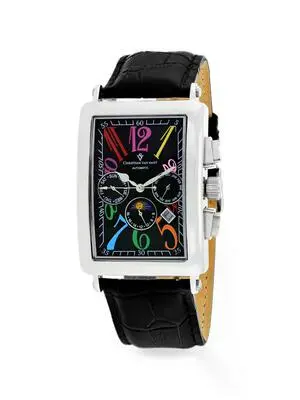 CHRISTIAN VAN SANT Prodigy Automatic Watch With Leather Strap - Black