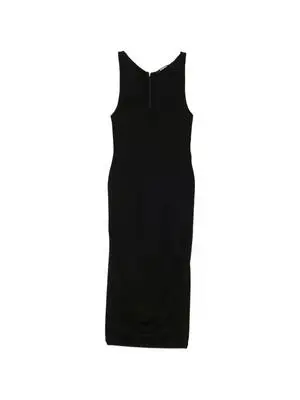 Jacquemus Scoop Neck Sleeveless Midi Dress - Black