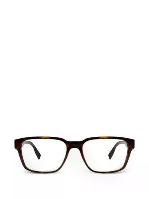 Lacoste Rectangle Frame Eyeglasses With Tortoiseshell Effect - Brown