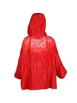 Valentino Garavani Lace-panelled Hooded Jacket - Red