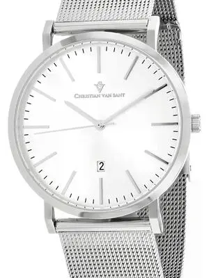 CHRISTIAN VAN SANT Paradigm Stainless Steel Mesh Strap Watch - Silver