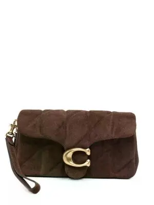 COACH Tabby Quilted Suede Shoulder Bag - Brown