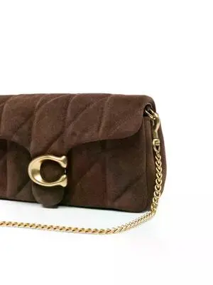 COACH Tabby Quilted Suede Shoulder Bag - Brown