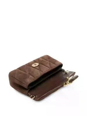 COACH Tabby Quilted Suede Shoulder Bag - Brown