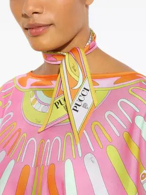 Emilio Pucci Mixed-print Silk Twill Scarf