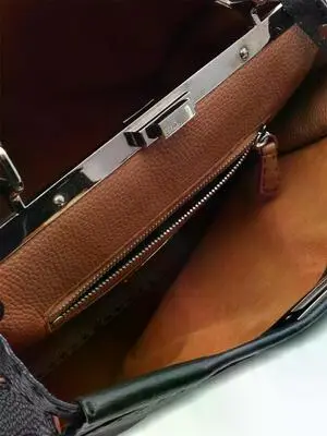 Fendi Selleria Peekaboo Tote Bag - Black