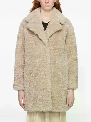 Herno Faux-shearling Notched-lapel Coat