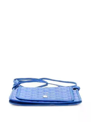 Goyard Plumet Clutch Wallet Coated Canvas Crossbody Bag - Blue