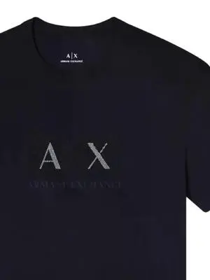 Armani Exchange Rhinestone-embellished T-shirt - Blue