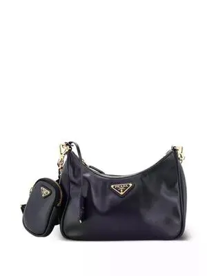 Prada Re-edition 2005 Soft Calfskin Small Shoulder Bag - Black