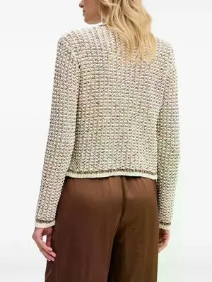 PEDRO DEL HIERRO Textured-knit Button-up Cardigan - Neutrals
