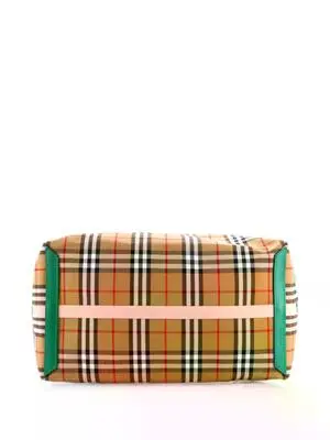 Burberry Reversible Giant Vintage Check Canvas Large Tote Bag - Brown