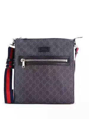 Gucci Gg Coated Canvas Medium Messenger Bag - Black