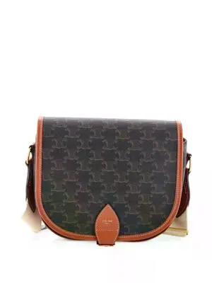 Celine Folco Bag Triomphe Coated Canvas Large Crossbody Bag