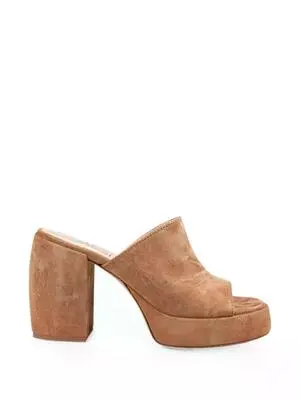 Agl Clio Suede Platform Mules - Brown