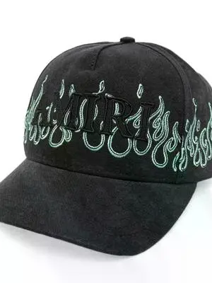 Amiri Flame-embroidered Logo-patch Baseball Cap