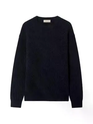 RETORI Ribbed-knit Crew-neck Sweater - Blue