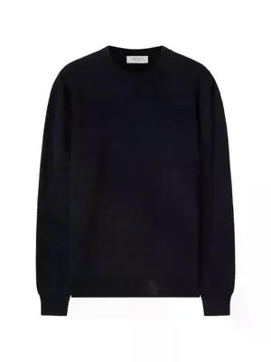 RETORI Interlock-knit Crew-neck Sweater - Blue