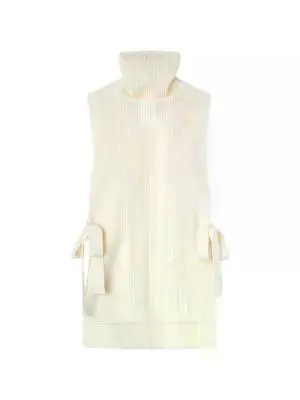 RETORI Rib-knit Side-tie Vest - Neutrals