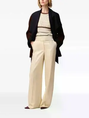 RETORI Pleated Silk Tailored Trousers
