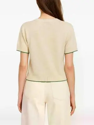 RETORI Stripe-trim Knitted T-shirt