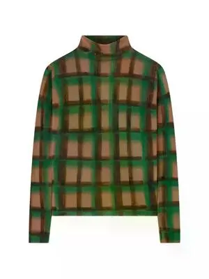 RETORI Check Cashmere Sweater - Green