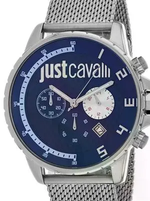 Just Cavalli 44mm Chronograph Watch With Dial And Mesh Strap
