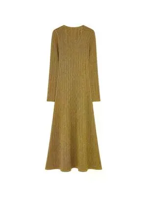RETORI Retro Floral-jacquard Knitted Maxi Dress