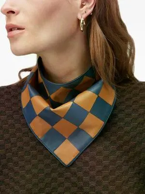 RETORI Damier-pattern Lambskin Bandana