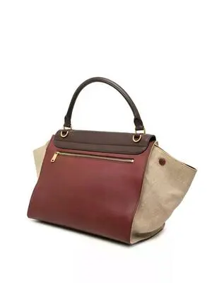 Celine 2012 Medium Tricolor Leather Trapeze Satchel Tote Bag