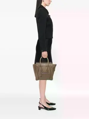 Celine 2022 Micro Leather Luggage Tote Bag
