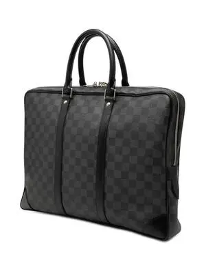 LOUIS VUITTON 2012 Damier Graphite Porte Documents Voyage Pm Business Bag