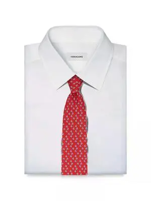 FERRAGAMO Nautical-print Silk Tie