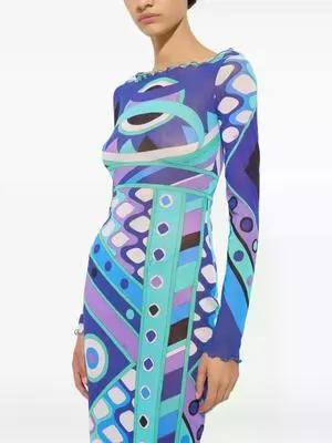 Emilio Pucci Vivara Print Tulle Dress