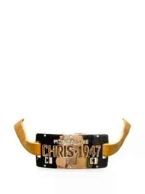 Dior Leather Logo-plaque Choker