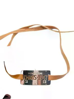 Dior Leather Logo-plaque Choker