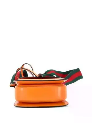 Gucci Bamboo 1947 Leather Mini Top Handle Shoulder Bag - Orange