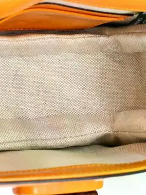 Gucci Bamboo 1947 Leather Mini Top Handle Shoulder Bag - Orange