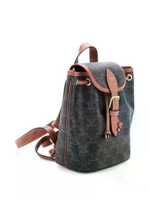 Celine Folco Triomphe Coated Canvas Mini Backpack - Brown