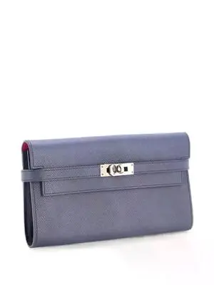 Hermès Kelly Wallet Verso Epsom Long Small Wallets - Blue