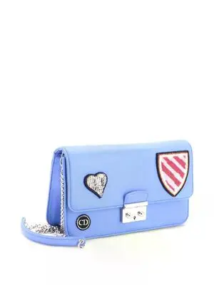 Dior Miss Promenade Patch Embellished Leather Crossbody Bag - Blue