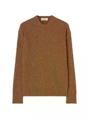 RETORI Ribbed-knit Crew-neck Sweater - Brown