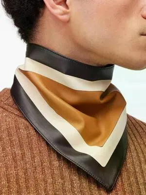 RETORI Color-block Lambskin Scarf
