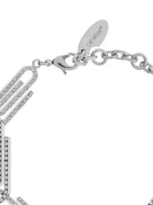 Off-White Crystal-embellished Paperclip-link Bracelet