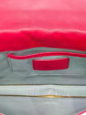 Dior Lambskin Cannage Lady Chain Convertible Clutch Crossbody Bag - Red