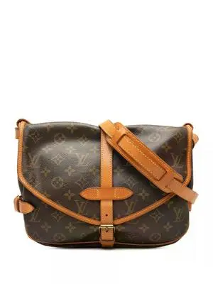 LOUIS VUITTON 1992 Monogram Saumur 30 Crossbody Bag - Brown