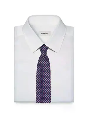 FERRAGAMO Mini Fish-print Silk Tie