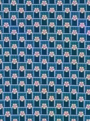 FERRAGAMO Tournament Print Silk Neck Tie - Blue