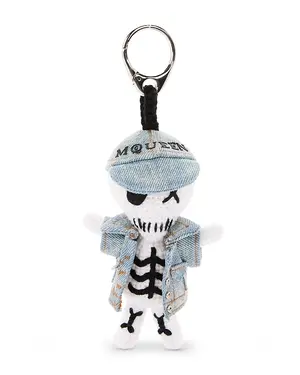 Alexander McQueen Crochet Denim Skelly Charm - Multi